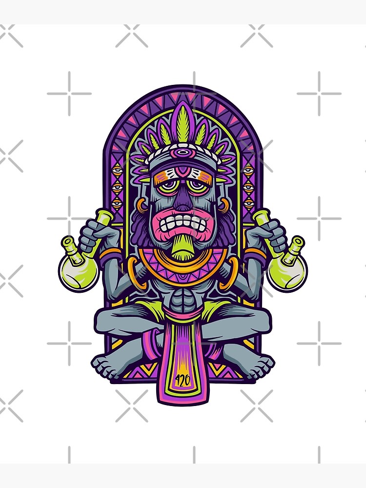 Póster «420 Aztec Art Weed Cannabis Bong Fumar Stoner» de JohnMatrix420 ...