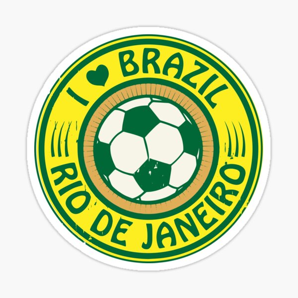 "Brazil Football Soccer sign" Sticker by studio838 | Redbubble