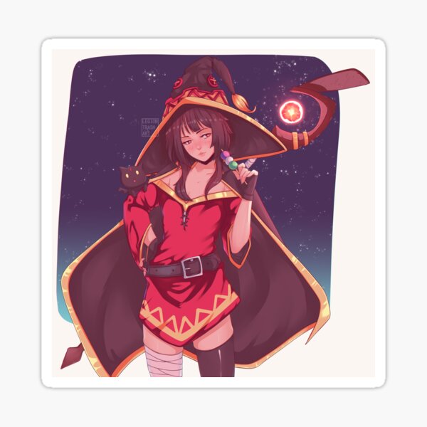 "Megumin" Sticker for Sale by legiontrashart | Redbubble