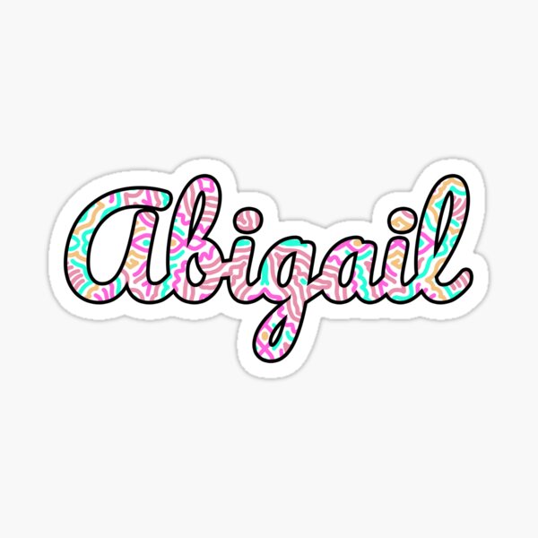 "Abigail Handwritten Name" Sticker by inknames | Redbubble
