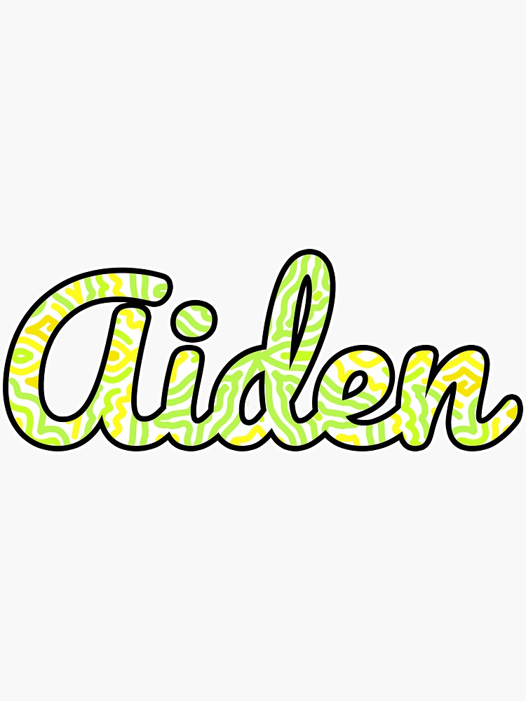 "Aiden Handwritten Name" Sticker for Sale by inknames | Redbubble