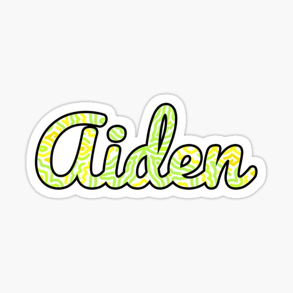 "Aiden Handwritten Name" Sticker for Sale by inknames | Redbubble