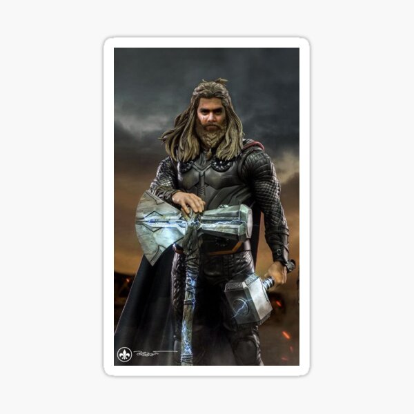 "Thor with Hummer and Stormbreaker" Sticker for Sale by Photoshop12345 ...