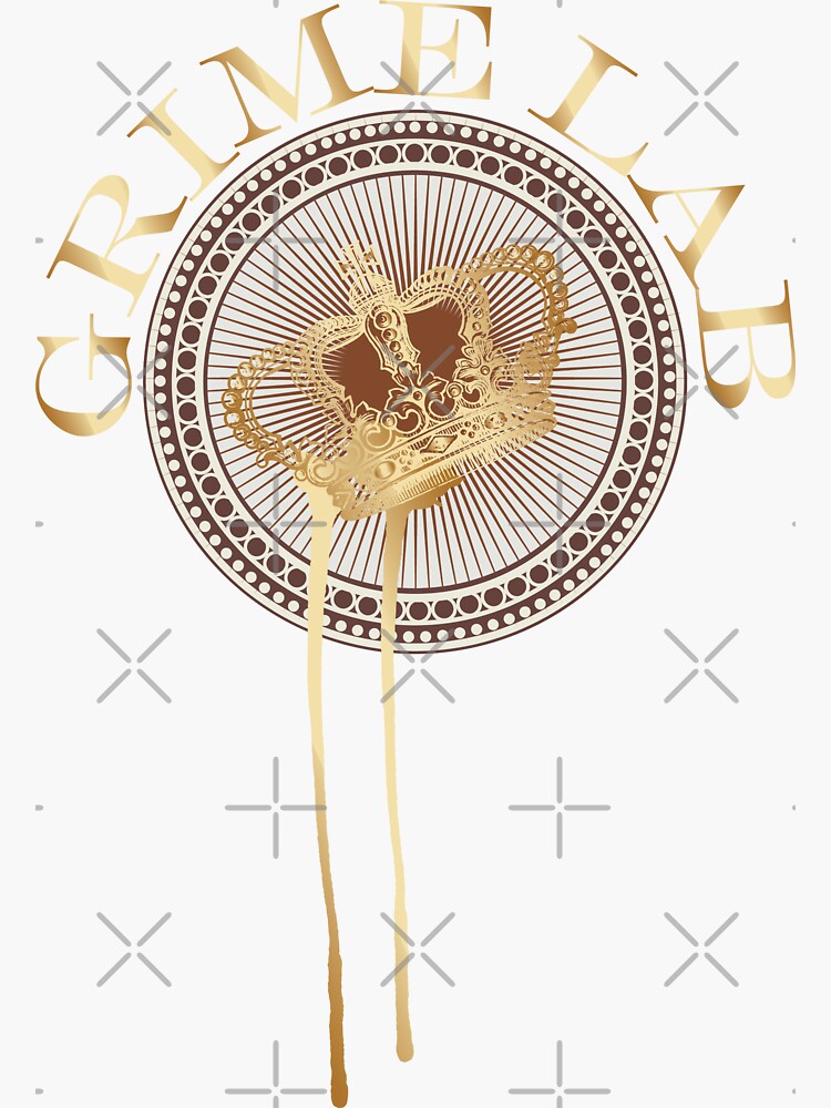 "Grime Lab Dripping Gold Crown" Sticker for Sale by SamuelMolina ...