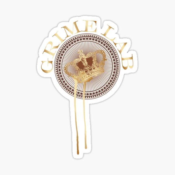 "Grime Lab Dripping Gold Crown" Sticker for Sale by SamuelMolina ...
