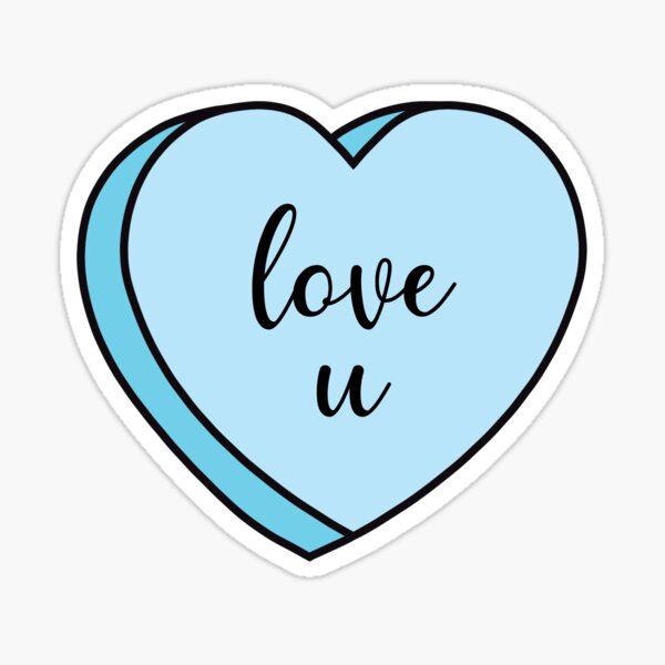 "Candy Heart Blue" Sticker for Sale by metalpika | Redbubble