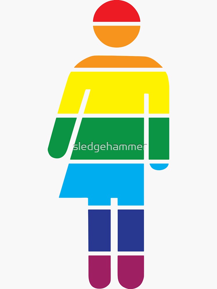 "LGBT rainbow gender icon sticker" Sticker by sledgehammer | Redbubble