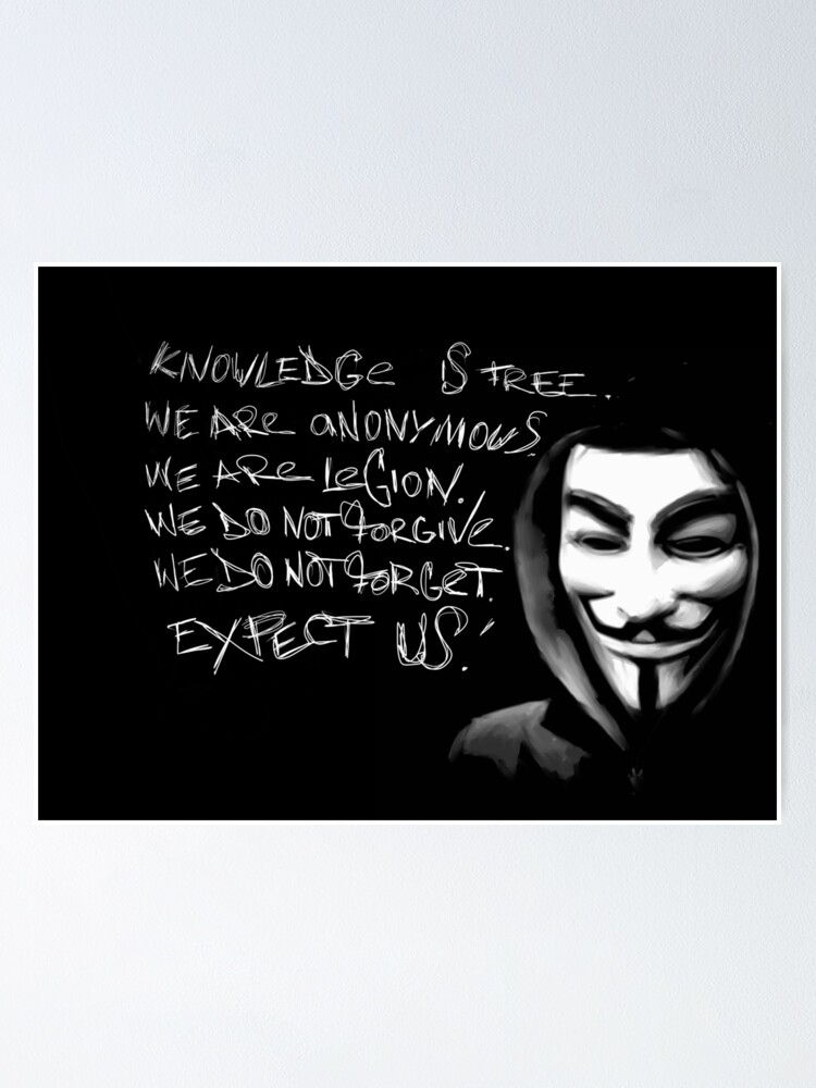 "Anonymous" Poster for Sale by Blubb | Redbubble
