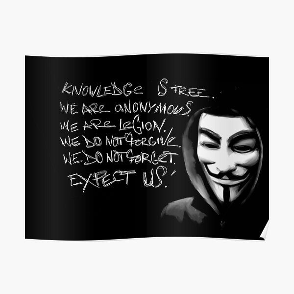 "Anonymous" Poster by Blubb | Redbubble