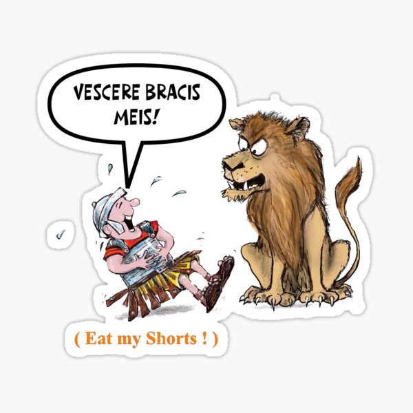 "Eat my SHORTS! " Sticker for Sale by TICKLYWITCH | Redbubble