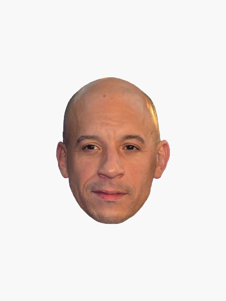 "Vin diesel face sticker" Sticker for Sale by im-nefarious | Redbubble