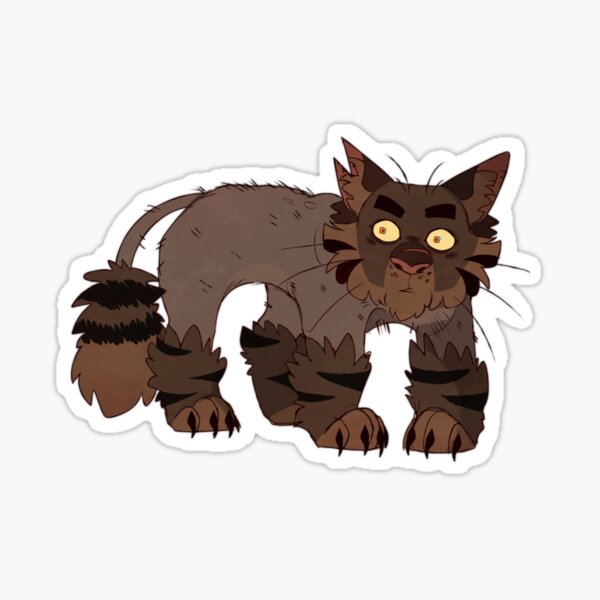 "Shaved Tigerstar" Sticker for Sale by HighRollerYT | Redbubble