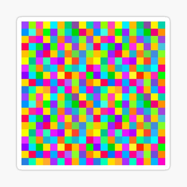 "Really Colorful Checkers!" Sticker for Sale by KelseyLovelle | Redbubble
