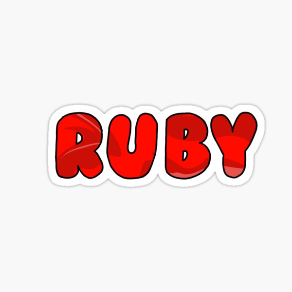 "ruby" Sticker for Sale by rubylevyy | Redbubble