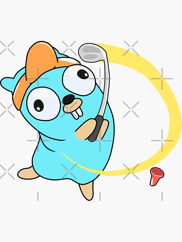 "Go Gopher - Golfer" Sticker for Sale by launchabort | Redbubble