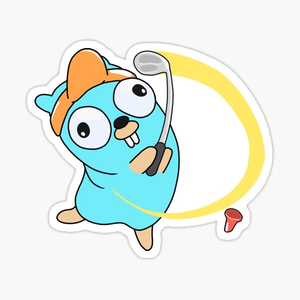 "Go Gopher - Golfer" Sticker for Sale by launchabort | Redbubble