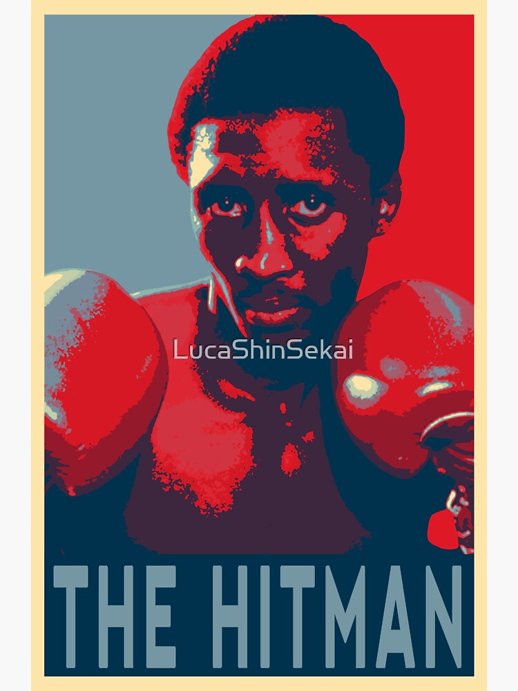 "Thomas Hearns The Hitman" Sticker by LucaShinSekai | Redbubble
