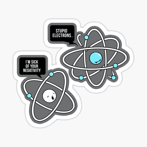"Negative Atom" Sticker for Sale by BootsBoots | Redbubble