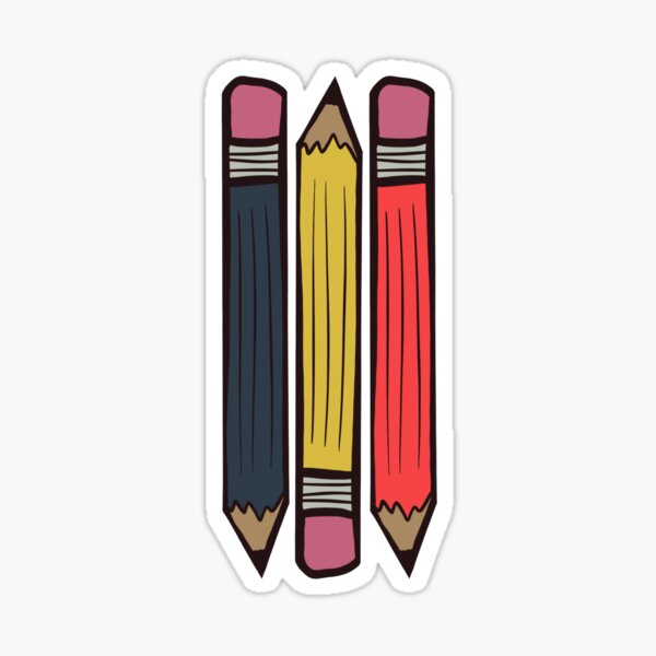 "Pencils" Sticker by Inkykindofday | Redbubble