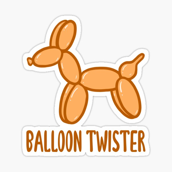 "Balloon Twister! (Orange)" Sticker by KelseyLovelle | Redbubble