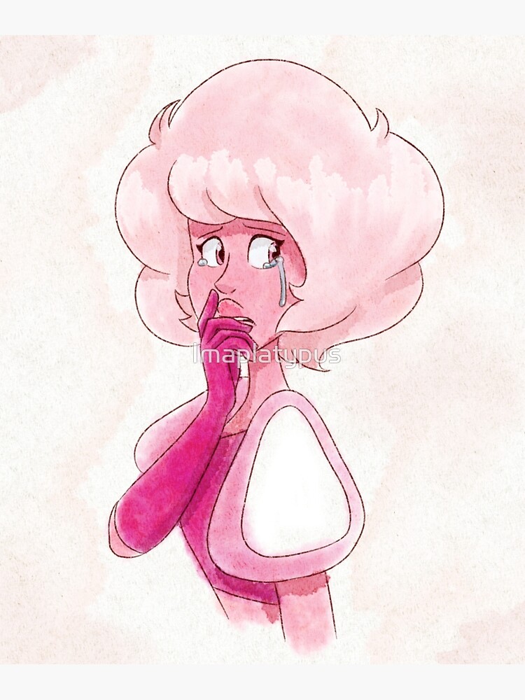 "Watercolor Crying Pink Diamond" Photographic Print by Imaplatypus ...