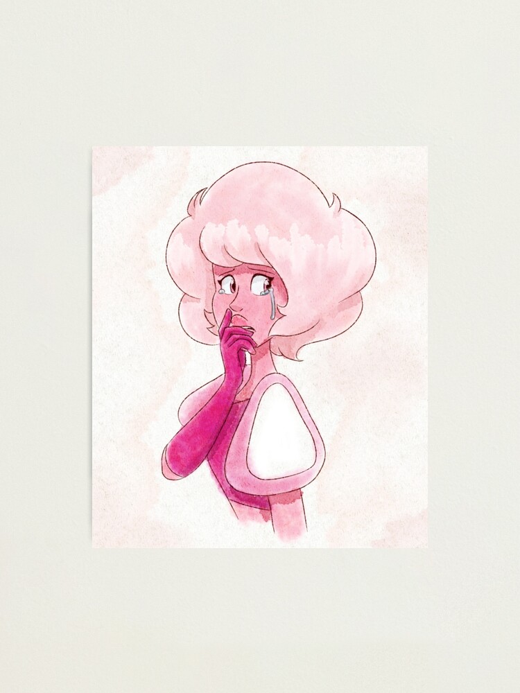 "Watercolor Crying Pink Diamond" Photographic Print by Imaplatypus ...