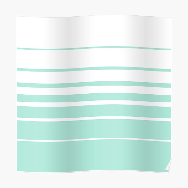 "Mint Ombre Fibonacci stripes" Poster for Sale by ImageNugget | Redbubble