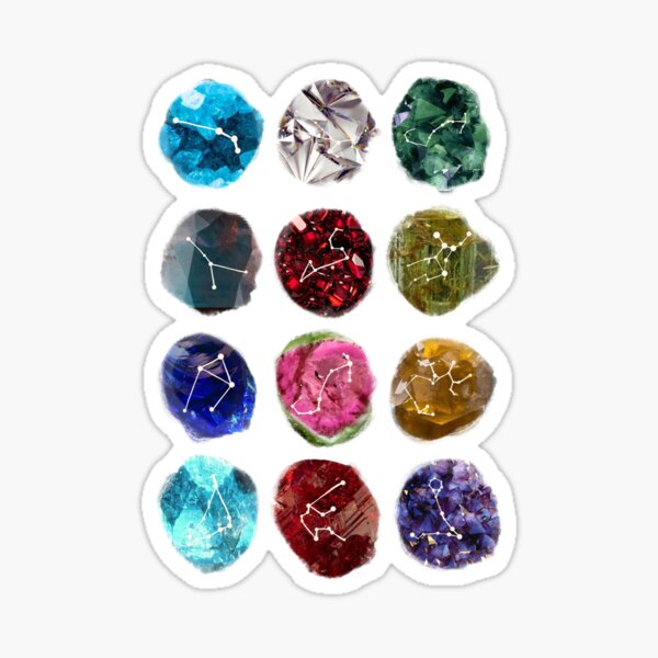 "Star sign gems" Sticker for Sale by SturgesC | Redbubble