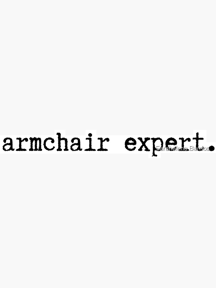 "Armchair Expert | Black Typewriter" Sticker for Sale by SarahelenaB ...