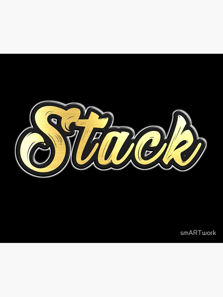 "Shiny black and gold STACK word design ver.2" Poster for Sale by ...