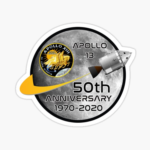 "Apollo 13 - 50th Anniversary" Sticker for Sale by hometowndesign ...