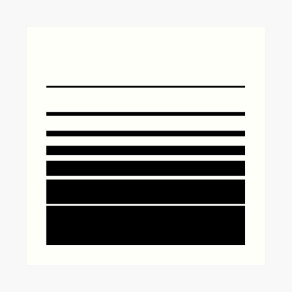 "Black Ombre Fibonacci stripes" Art Print by ImageNugget | Redbubble