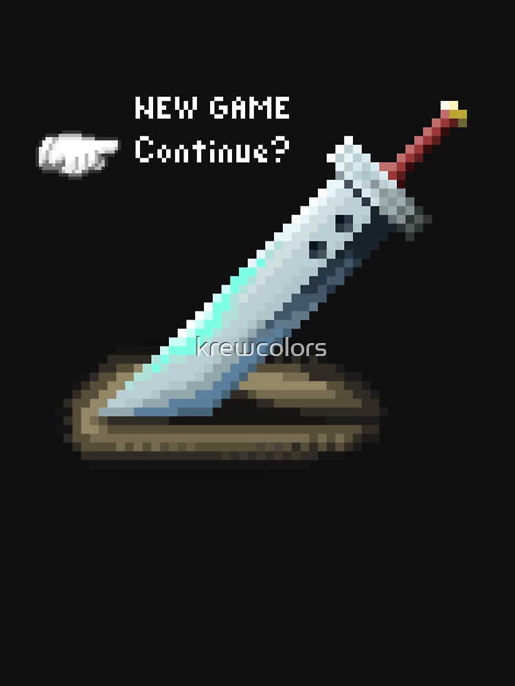 "Pixel Buster Sword" T-shirt for Sale by krewcolors | Redbubble ...