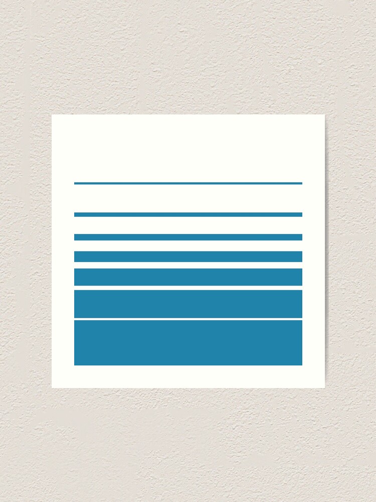 "Blue Ombre Fibonacci stripes" Art Print for Sale by ImageNugget ...