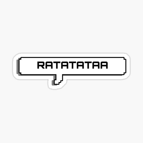 "RATATATAA" Sticker by rmar | Redbubble