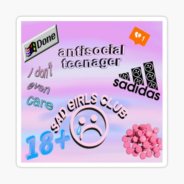 "Sad Girls Club" Sticker for Sale by pixid | Redbubble