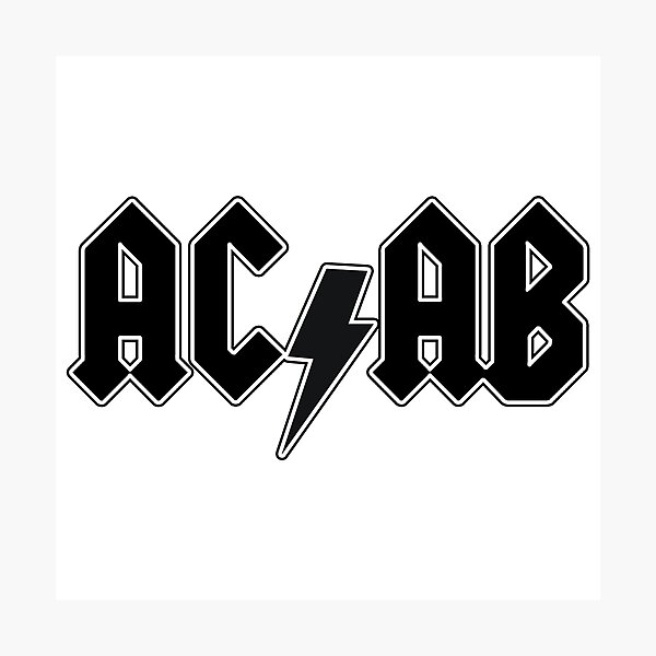 "ACAB - ACDC Logo" Photographic Print by KulakPosting | Redbubble