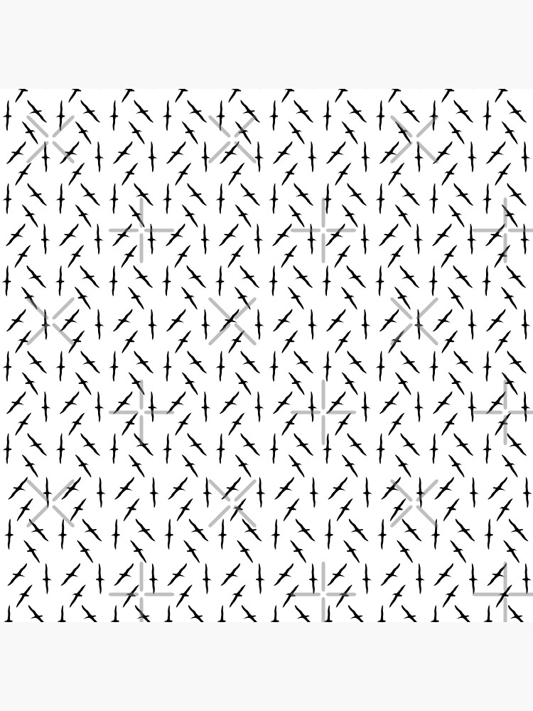 "Flying albatross pattern black on white" Poster by funkyworm | Redbubble