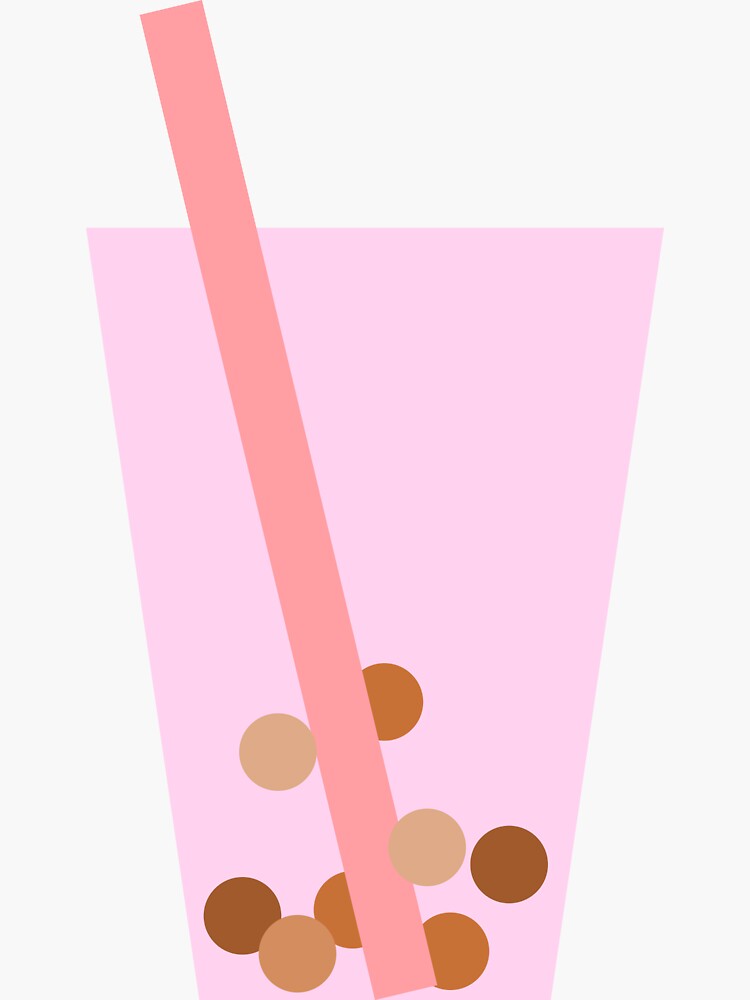 "Pink Boba" Sticker for Sale by AVora100 | Redbubble