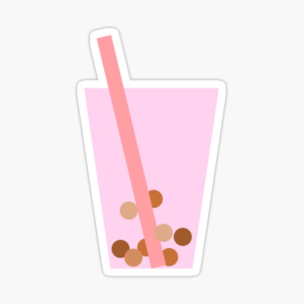 "Pink Boba" Sticker for Sale by AVora100 | Redbubble