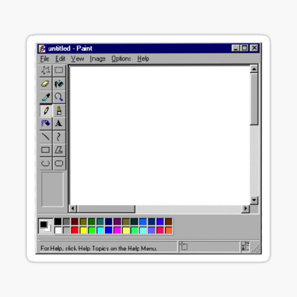 "Microsoft Paint" Sticker for Sale by darcidevonne | Redbubble