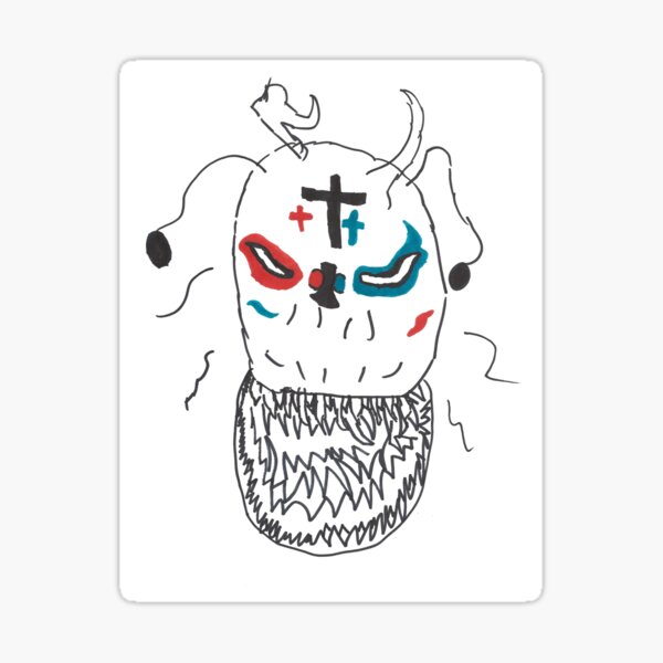 "Minimalist Monster with Gnashing Teeth" Sticker by SammySamson | Redbubble