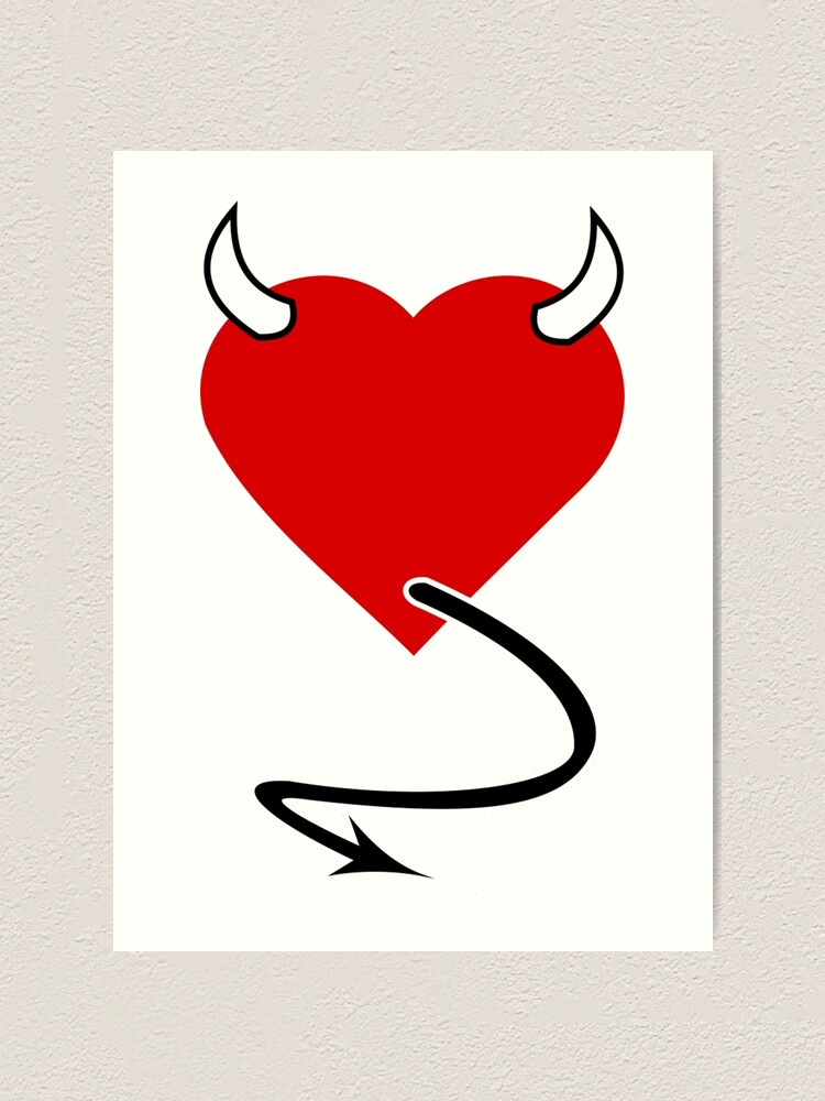 "Evil Love Heart 01 White" Art Print for Sale by Korvus78 | Redbubble