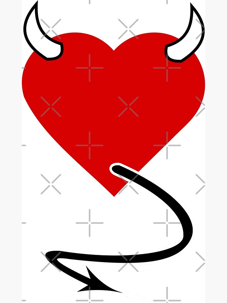 "Evil Love Heart 01 White" Art Print for Sale by Korvus78 | Redbubble