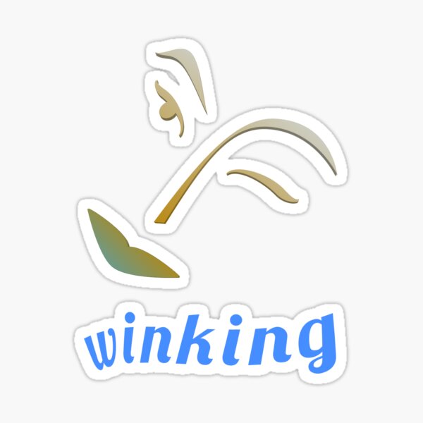 "winking logo" Sticker by baqir83 | Redbubble