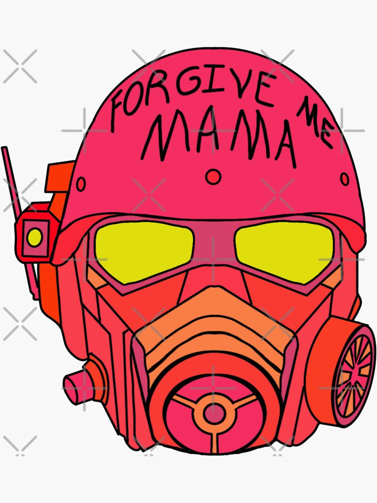 "NCR helmet colorful v4" Sticker by Tunnelsnakefool | Redbubble