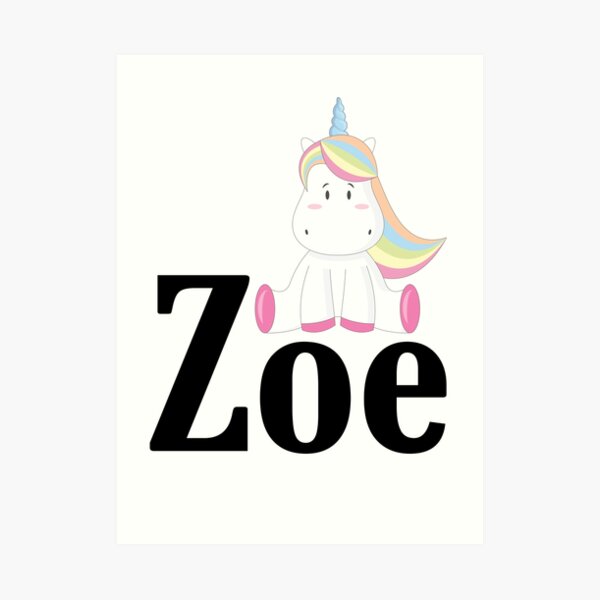 Hello My Name Zoe Art Prints | Redbubble