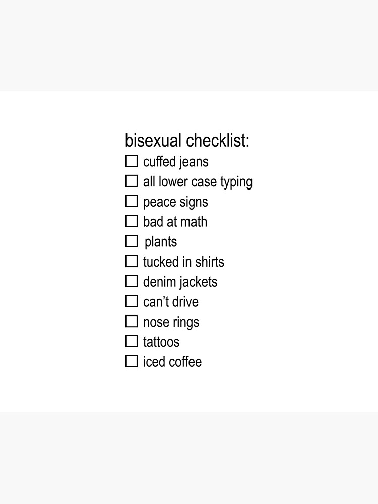 "Bisexual Checklist meme" Throw Blanket for Sale by broadwaycantdie ...