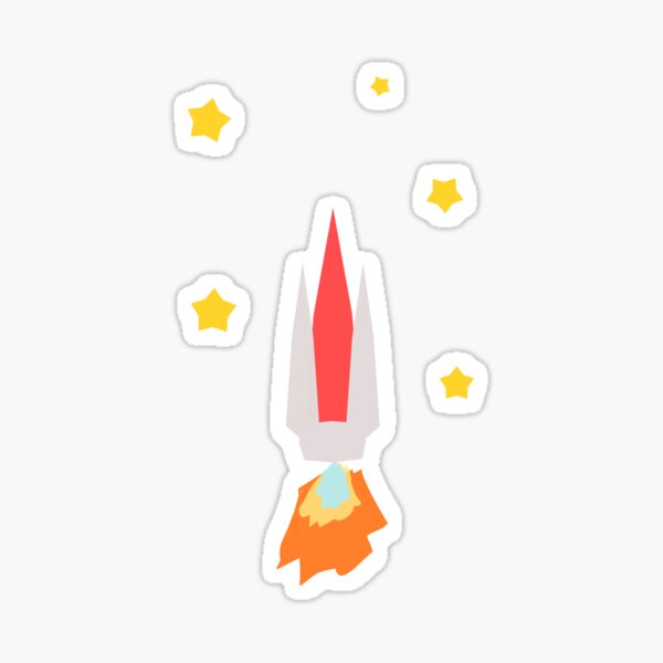 "Space rocket launch!" Sticker for Sale by Linear-B | Redbubble