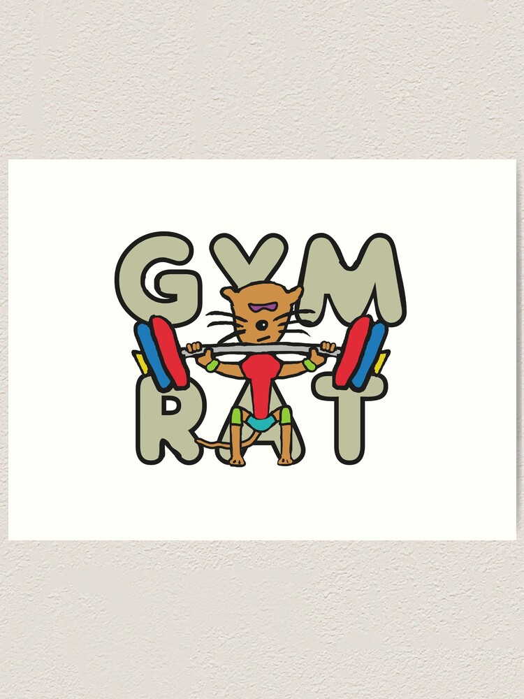 "Gym Rat Weightlifting" Art Print by Mark-Ewbie | Redbubble